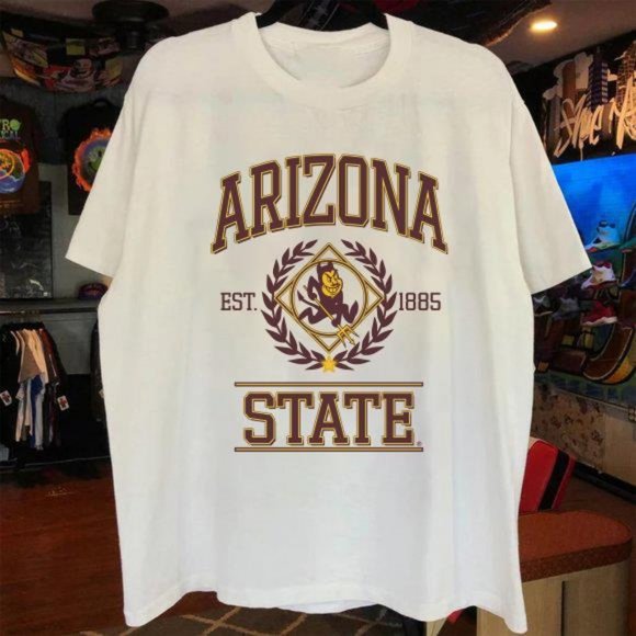 Tops | Vintage 1885 Arizona State Sun Devils Est Logo Arizona State ...